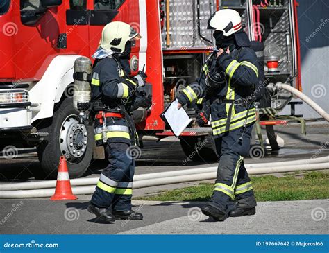 Firefighter At The Scene Of A Fire Editorial Photography Image Of