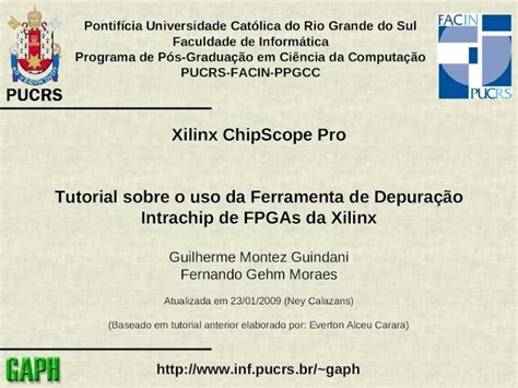 ppt xilinx chipscope pro tutorial sobre o uso da ferramenta de