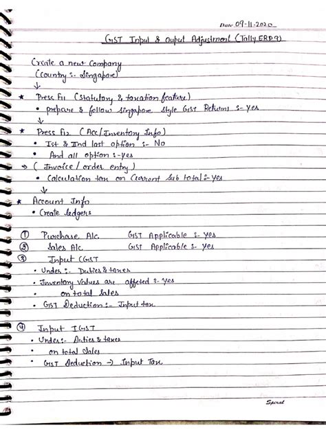 Gst Input And Ouput Adjustment Pdf