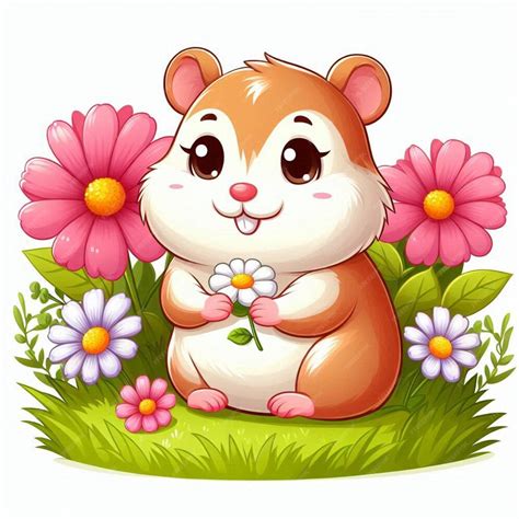 Cute Hamster Vector Cartoon Illustration Premium Ai Generated Vector