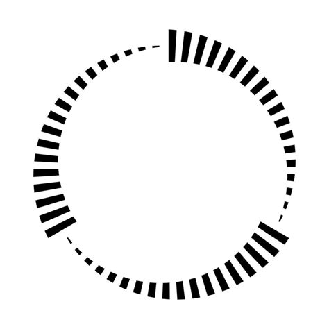 circular abstract loading bar with bold black segmented progress elements 60384708 vector art at