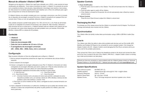 Logic 3 Speaker Logic3 Users Manual Mip103 060404