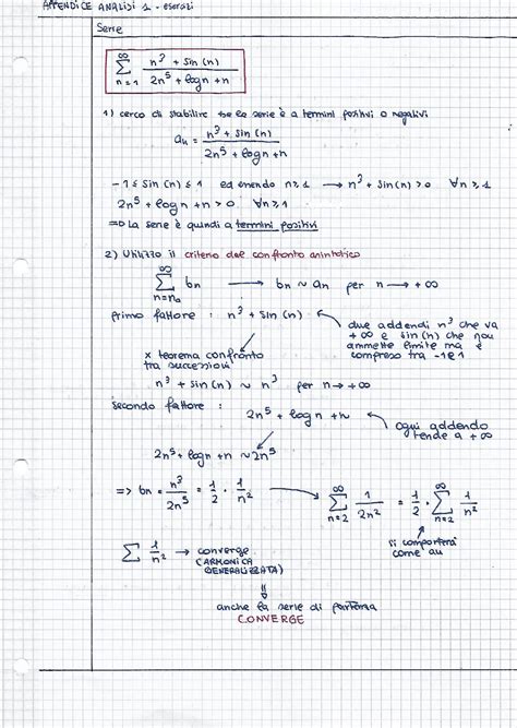 Esercizi Serie Numeriche Docsity