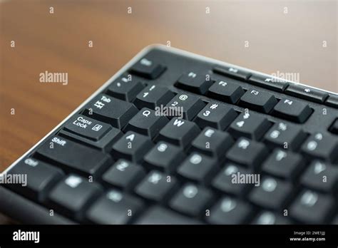 A Closeup Shot Of A Keyboard Focused On Caps Lock Key Stock Photo Alamy