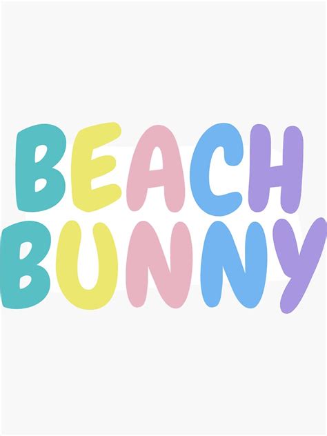 Beach Bunny Sticker Sticker For Sale By Nics Designs Redbubble