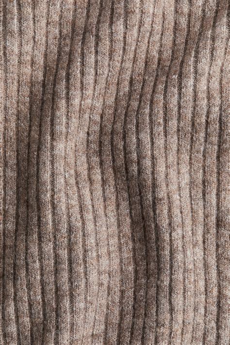 Mama Rib Knit Skirt Taupe Melange Ladies Handm Us
