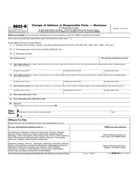 Change Of Address Or Responsible Party Business Free Download