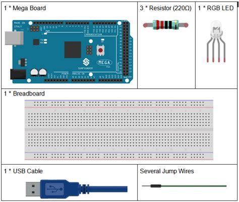 Lesson 7 Rgb Led — Sunfounder Uno And Mega Kit Documentation