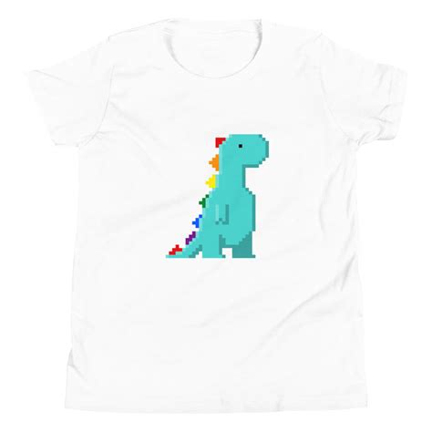 8 Bit T Rex Youth Shop Dinosaur