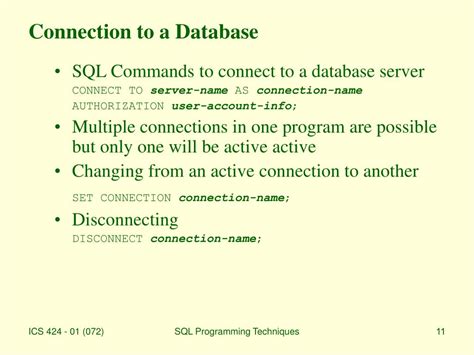 Ppt Introduction To Sql Programming Techniques And Constraints And