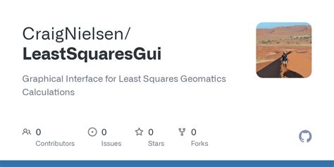 GitHub CraigNielsen LeastSquaresGui Graphical Interface For Least Squares Geomatics Calculations