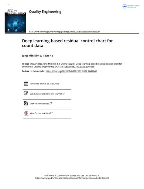 Pdf Deep Learning Based Residual Control Chart For Count Data