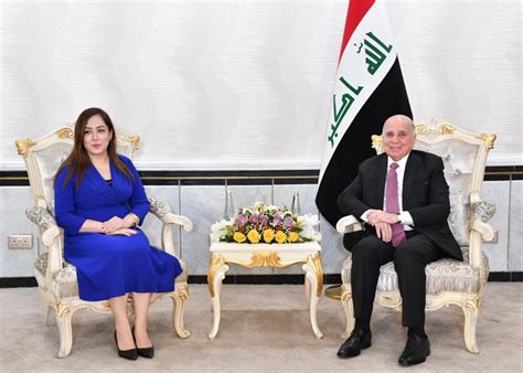 نائب رئيس مجلس الوزراء وزير الخارجية فؤاد حسين يستقبل رئيسة لجنة