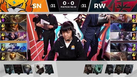 Lpl Sn Vs Rw Youtube