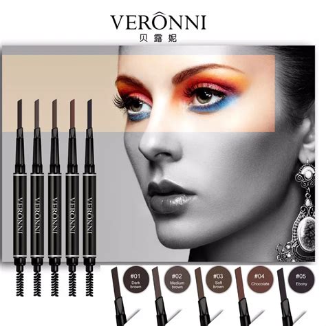5pcs Lot Veronni Double Head Automatic Eyebrow Pencil 5 Colors