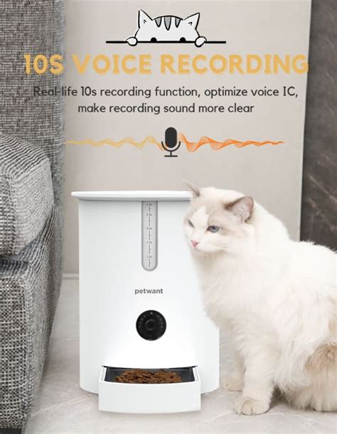 Petwant F3-Camera 2.8L Automatic Smart Cat Feeder Wifi (F3-Camera ...