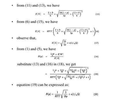 Ppt Modeling Tcp Throughput A Simple Model And Its Empirical