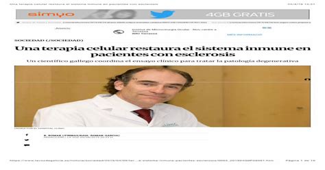 Una Terapia Celular Restaura El Sistema Inmune En [pdf Document]
