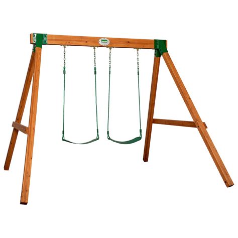 Backyard Discovery Heavy Duty Durango Wooden Swing Set The Home Depot