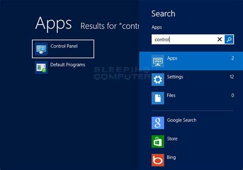 How To Open The Control Panel In Windows 8