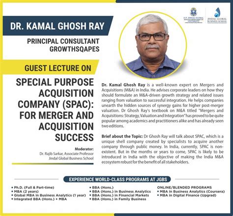 Dr Rajib Sarkar On Linkedin Finance M Mergers Spac