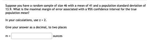 Solved Suppose You Have A Random Sample Of Size 46 With A Chegg