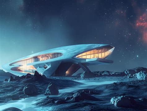 Cutting Edge Futuristic Space Observatory With Interactive Holographic