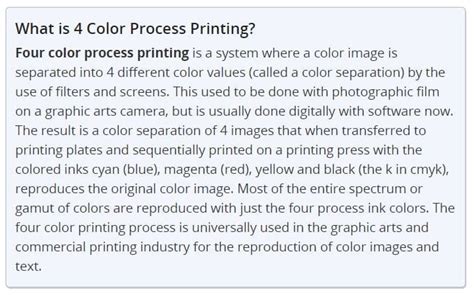 4 Color Process Printing Printing For Less