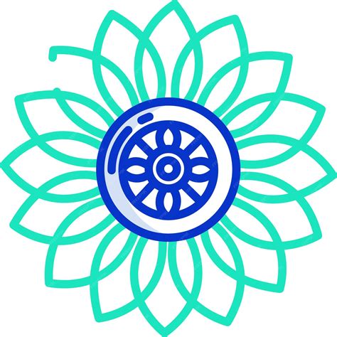 Premium Vector Kolam Outline Color Vector Illustration