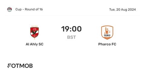 Al Ahly Sc Vs Pharco Fc Live Score Predicted Lineups And H2h Stats