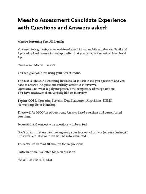 Meesho Questions And Answers Pdf Databases Library Computing