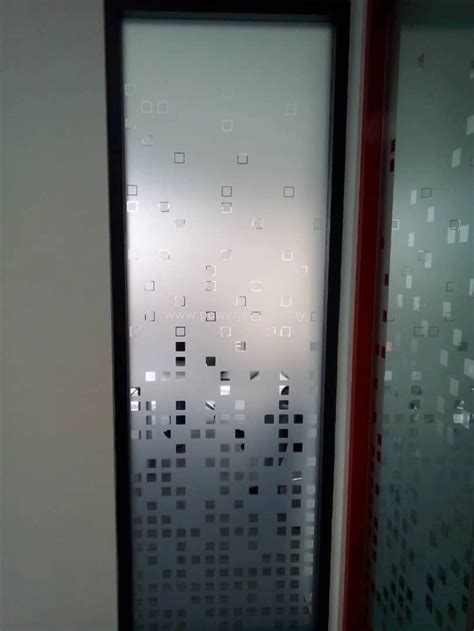 Glass Door Frosted Sticker With Pattern Design Signage Indoor Signage
