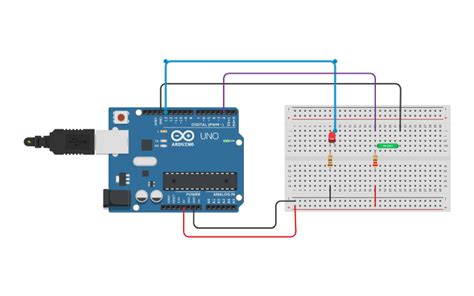 Circuit Design Sensor De Inclinación Usando Led Tinkercad