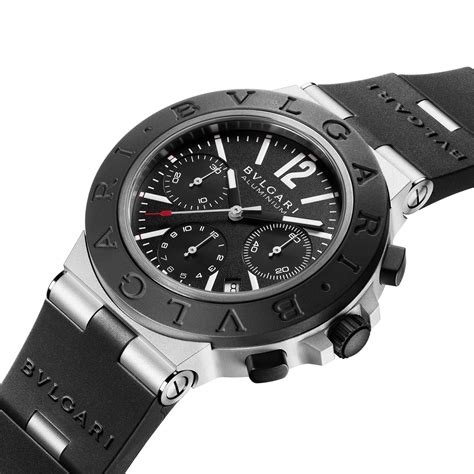 Bvlgari Aluminium Bvlgari Bvlgari 41mm Black Dial Gents Chronograph