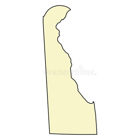 Delaware Map Shape United States Of America Flat Concept Icon Symbol
