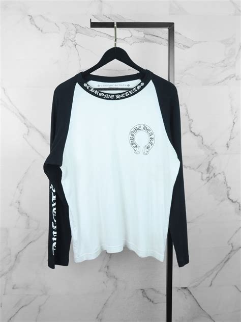Camiseta Chrome Hearts Manga Longa Logo Brancapreta Zivē Club