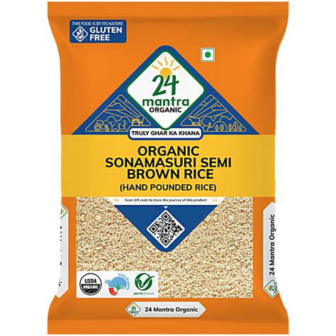 Buy 24 Mantra Organic Rice Sonamasuri Brown 5 Kg Pouch Online At Best