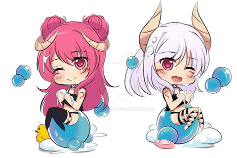 Commission Bath Chibi By Zuyuzuyu6 On Deviantart