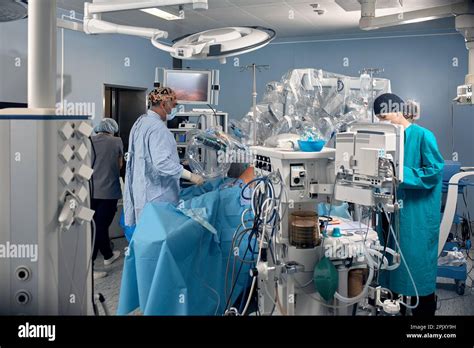 Surgical System With Minimally Invasive Robot In A Hospital Robotic