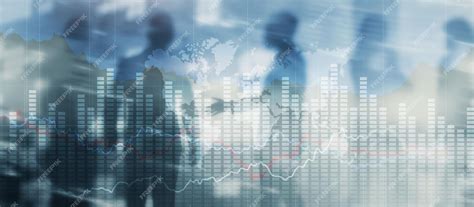 Premium Photo Business Graph Chart Virtual Screen With Stock Market