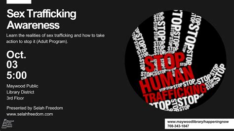 Sex Trafficking Awareness Training For Adults Maywood Library