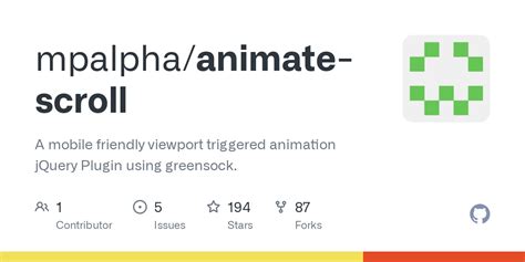 GitHub Mpalpha Animate Scroll A Mobile Friendly Viewport Triggered Animation JQuery Plugin