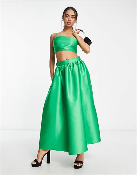 River Island Coordinato Con Crop Top Con Scollo Squadrato E Gonna