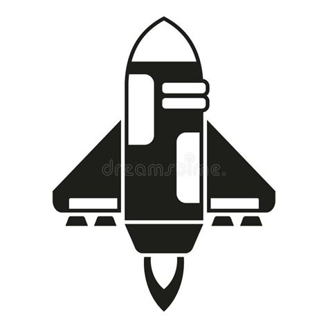 Rocket Space Icon Simple Vector Spaceship Launch Stock Vector