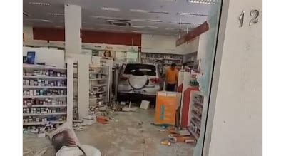 Motorista passa mal ao volante e invade drogaria em Goiânia