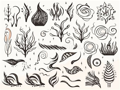 Elements Set With Textures And Arrrows In Hand Drawn Style Stock Vector Illustration Of