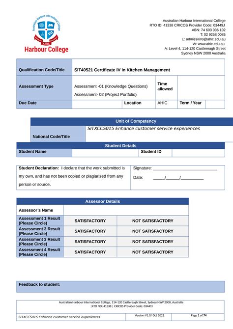 SOLUTION Sitxccs015 Student Assessment Tasks Docx Studypool