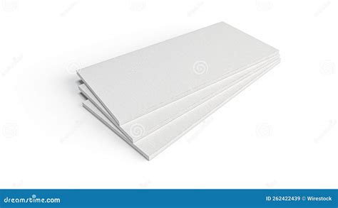 3d Rendering Of Styrofoam Sheets Isolated On A White Background Stock Illustration