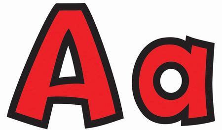 White Letters With Red Outline Red Letters With Black Outline Red