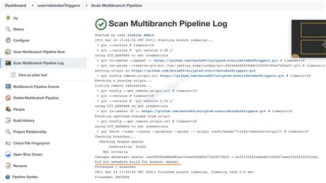 Jenkins Scripted Pipeline Lesson 10 Options Overrideindextriggers